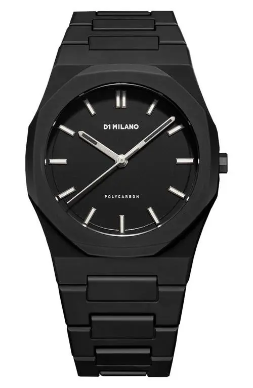 D1 MILANO Polycarbon Bracelet Watch - Black