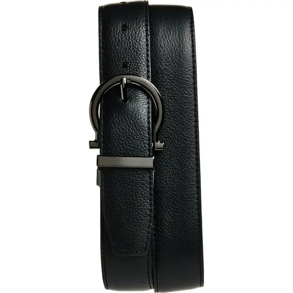 Nordstrom Levi Reversible Horsebit Leather Belt - Black- Brown