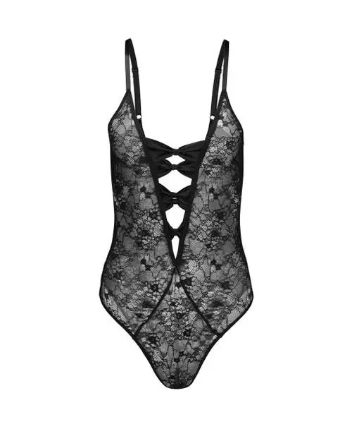 ADORE ME Nelle Lace Bodysuit - Black