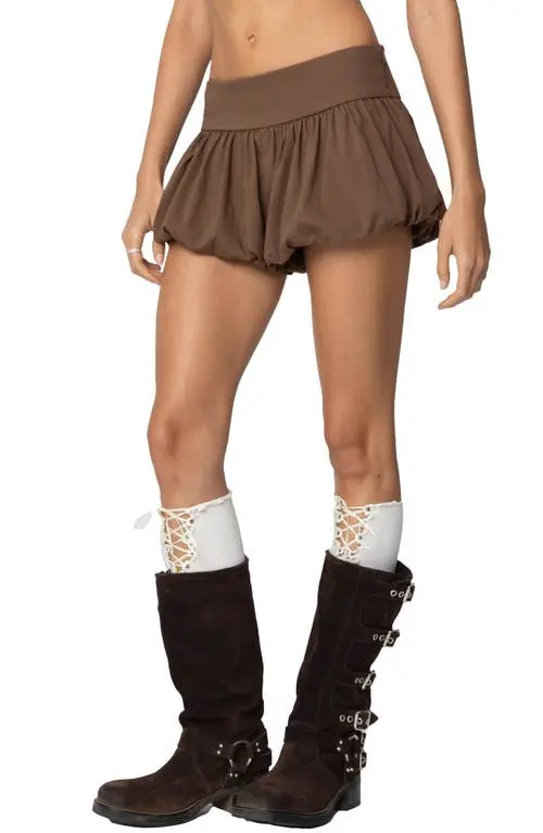 EDIKTED Adrianna Bubble Hem Shorts