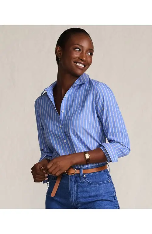 LANDS' END Adjustable Skinny Leather Belt - Cognac