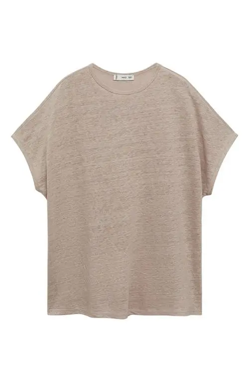 Mango Dolman Short-sleeve Linen Jersey Top