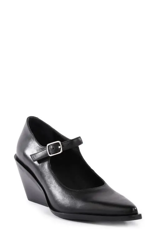 Seychelles Sparks Pointed Toe Mary Jane Pump - Black Leather