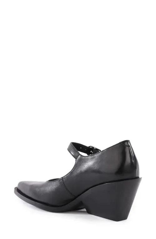 Seychelles Sparks Pointed Toe Mary Jane Pump - Black Leather