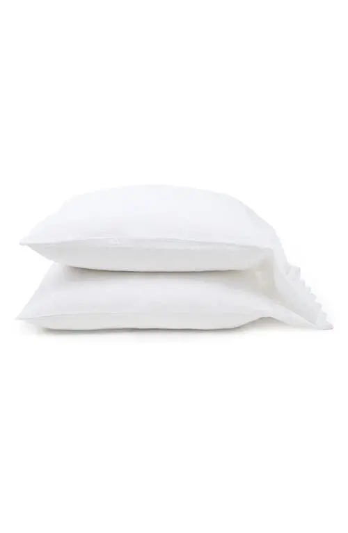 POM POM AT HOME Kelly Set Of 2 Linen Pillowcases - White