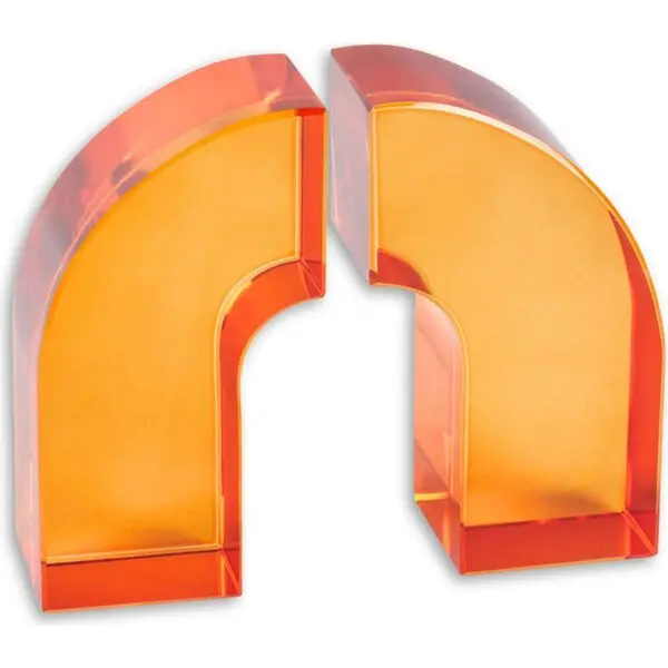 BEY-BERK Archer Crystal Bookends - Multi Color
