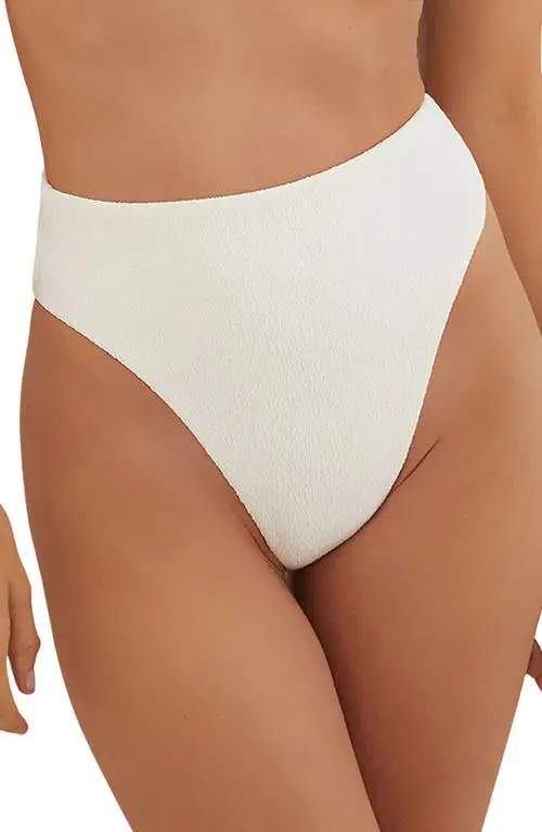 VIX PAULA HERMANNY Firenze Gigi High Waist Bikini Bottom - White