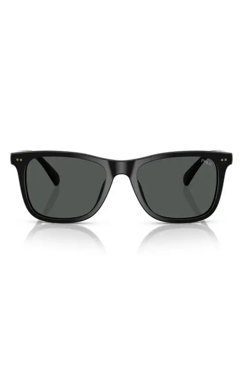 Polo Ralph Lauren Ralph Ralph Lauren 55mm Square Sunglasses - Shiny Black