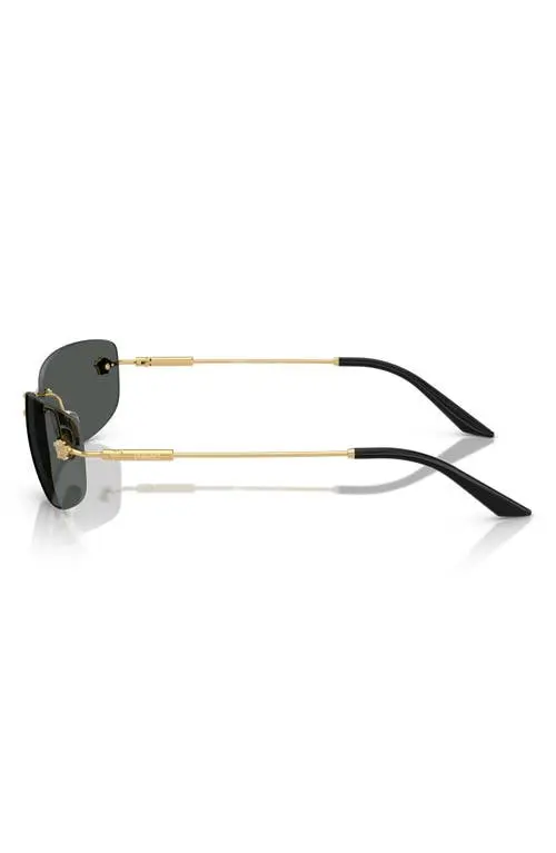 Versace 60mm Rimless Rectangular Sunglasses
