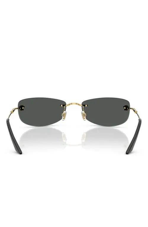Versace 60mm Rimless Rectangular Sunglasses