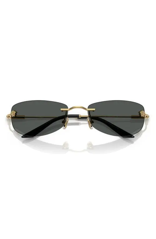 Versace 60mm Rimless Rectangular Sunglasses