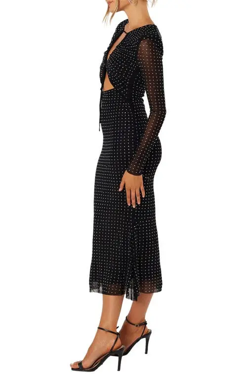 fitted lace wedding dress Perfee Split Printed Surplice Long Sleeve Midi Dress – MonicaMichelle  Boutique