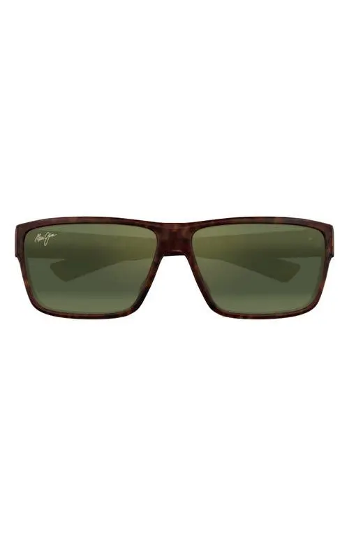 Maui Jim Uila 62mm Oversize Sunglasses - Matte Dark Havana