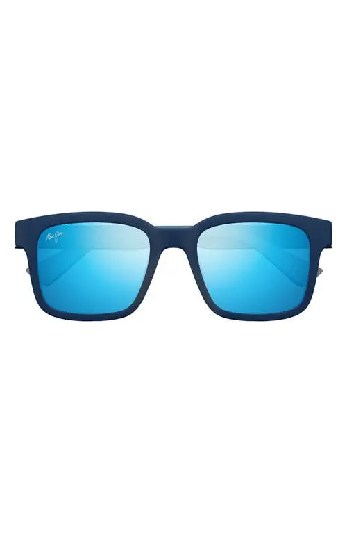 Maui Jim Opiopio Rectangle Sunglasses - Matte Dark Blue