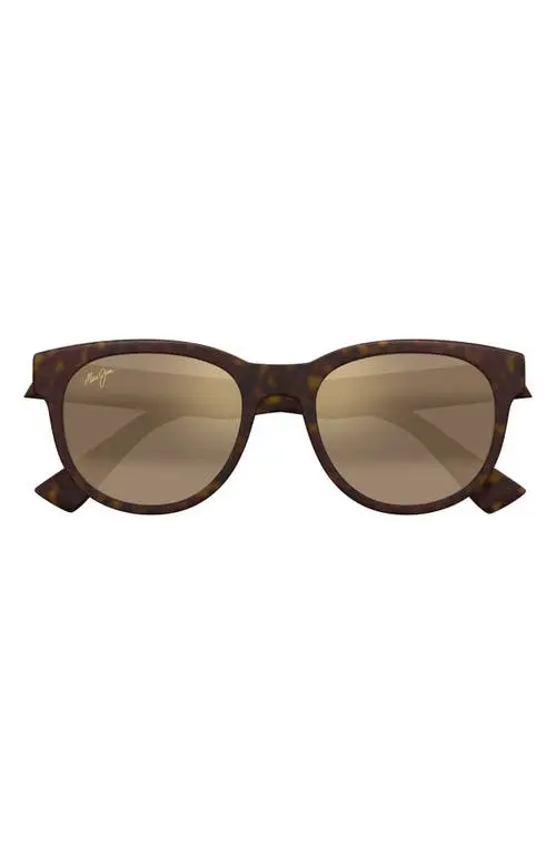 Maui Jim Maoli Round Sunglasses - Matte Dark Havana