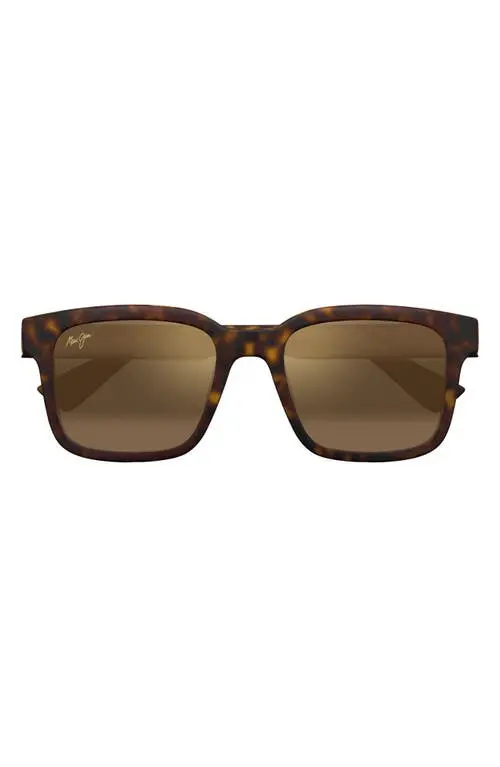 Maui Jim Opiopio' Rectangular Sunglasses - Matte Dark Havana