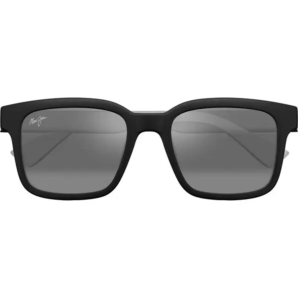 Maui Jim Opiopio Rectangular Sunglasses - Matte Black W/ Gradient Effect