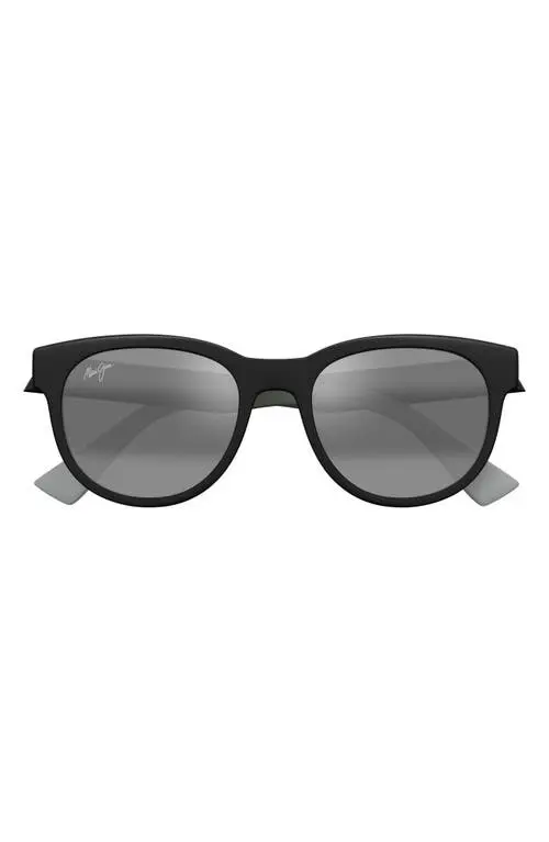Maui Jim Maoli Round Frame Sunglasses - Matte Black