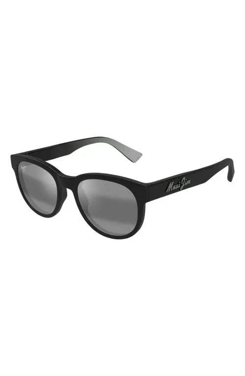 Maui Jim Maoli Round Frame Sunglasses - Matte Black