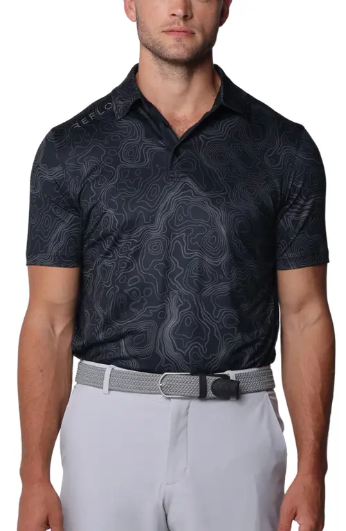 REFLO Tagus Performance Sustainable Polo - Black Contour