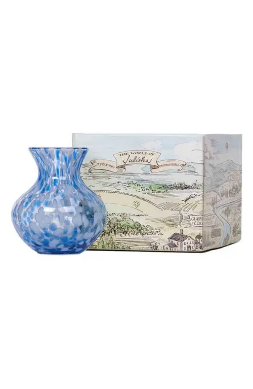 JULISKA Puro 6-inch Tortoiseshell Pattern Glass Vase