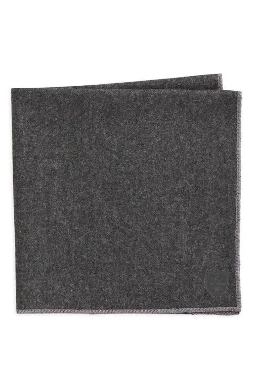 CLIFTON WILSON Wool Pocket Square - Gray