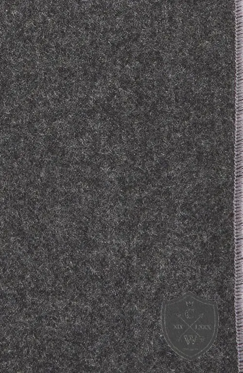 CLIFTON WILSON Wool Pocket Square - Gray