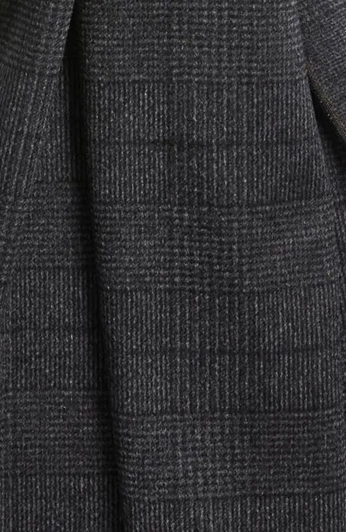 CLIFTON WILSON Glen Plaid Wool Scarf - Gray