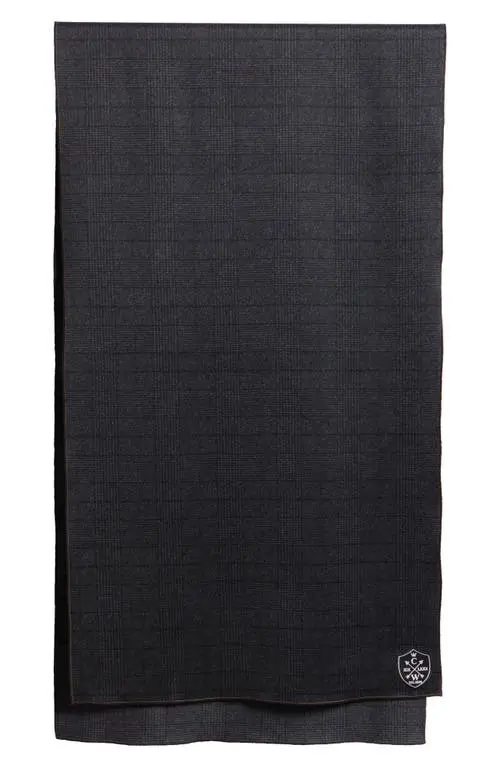 CLIFTON WILSON Glen Plaid Wool Scarf - Gray