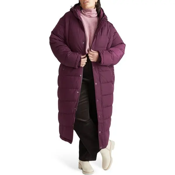 Universal Standard Hooded Long Puffer Coat