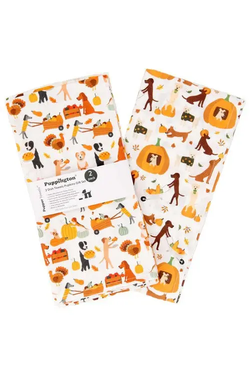 PUPPINGTON Dog Kitchen Towels - Harvest Hounds