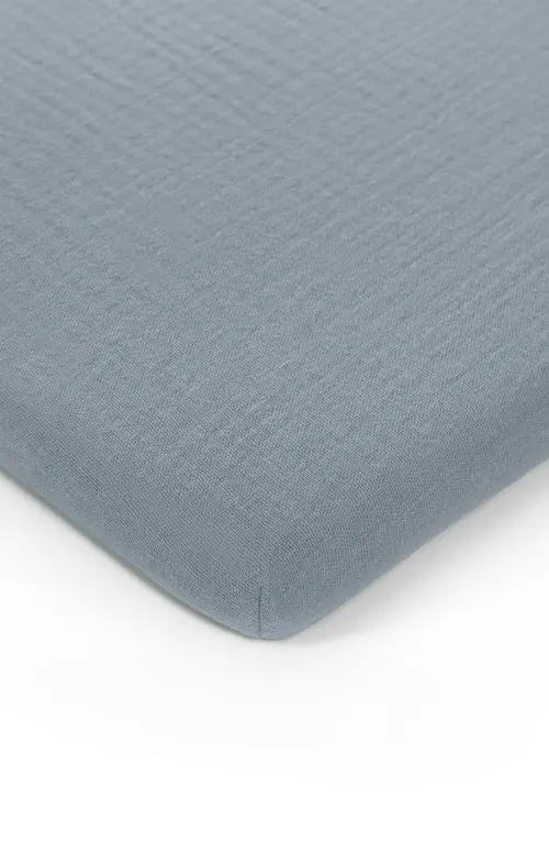 COMFY CUBS Muslin Cotton Bassinet Sheets - Pacific Blue