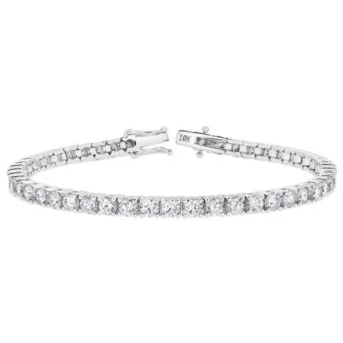 LUVMYJEWELRY 13.24 Carat Lab Grown Diamond Tennis Bracelet - 10k White Gold