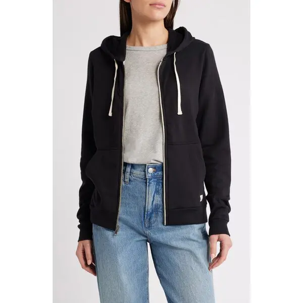 Marine Layer Afternoon Full Zip Hoodie - Black