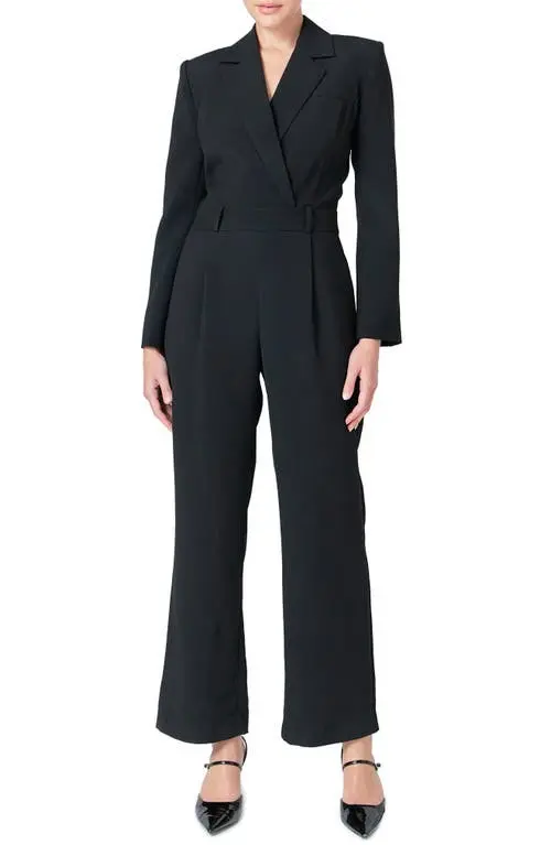 Endless Rose Long Sleeve Wide Leg Jumpsuit