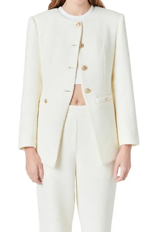 Endless Rose Tweed Jacket - Cream
