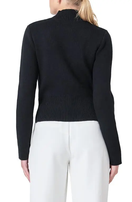 Endless Rose Ribbed Mock Neck Sweater