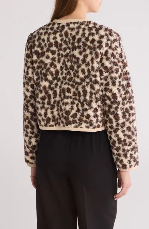 Endless Rose Leopard Faux Shearling Jacket