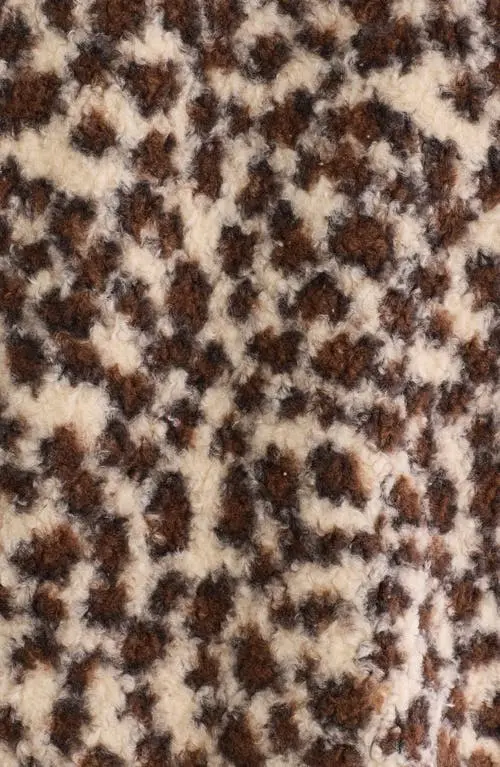 Endless Rose Leopard Faux Shearling Jacket