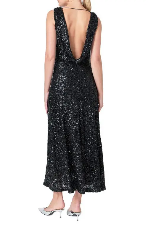 Endless Rose Sequin Maxi Dress With Open Back