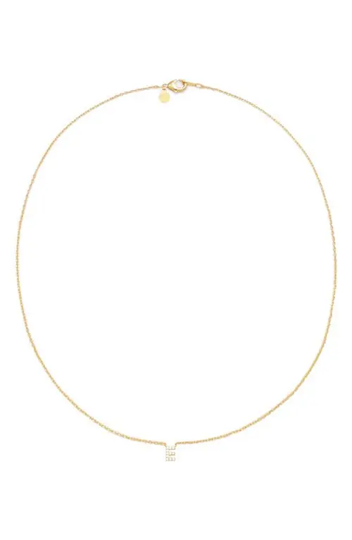 PETIT MOMENTS Initial Pendant Necklace - Gold - E