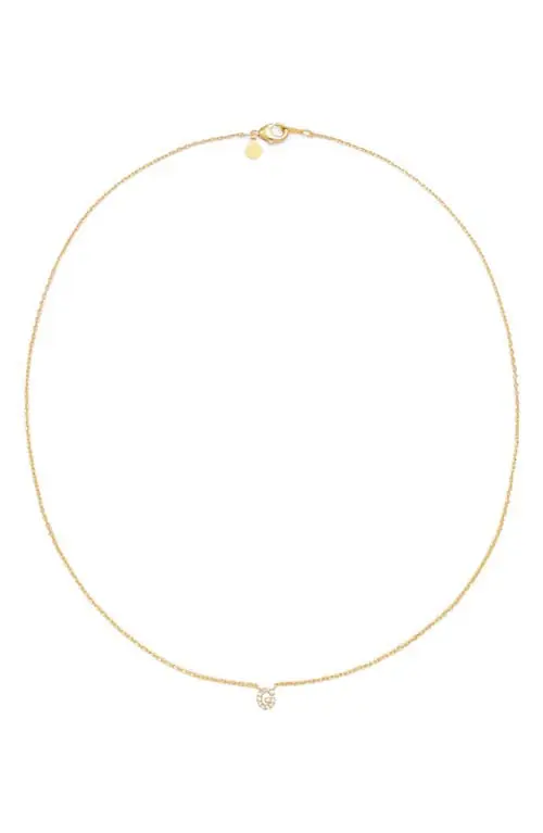 PETIT MOMENTS Initial Pendant Necklace - Gold - G