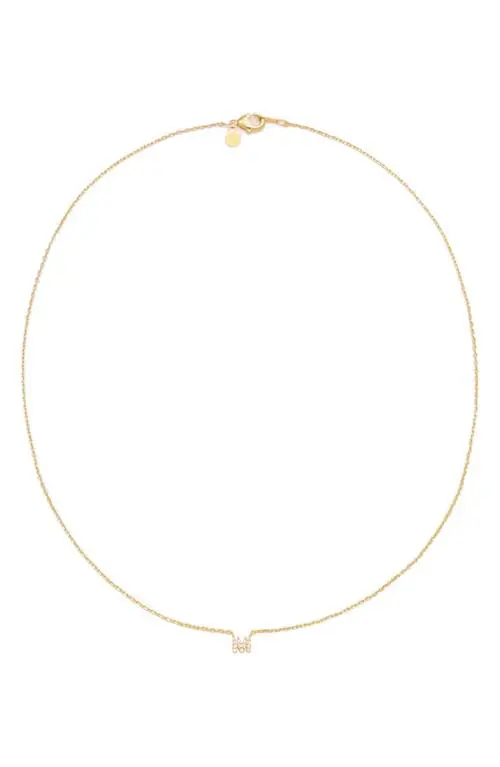 PETIT MOMENTS Initial Pendant Necklace - Gold - M