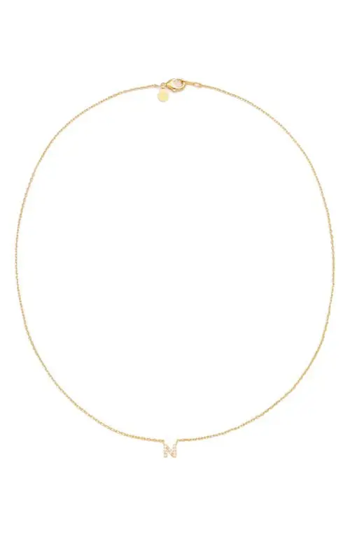 PETIT MOMENTS Initial Pendant Necklace - Gold - N