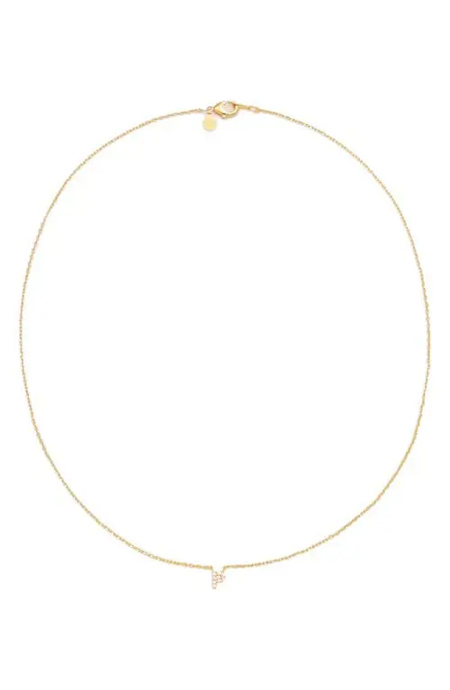 PETIT MOMENTS Initial Pendant Necklace - Gold - P