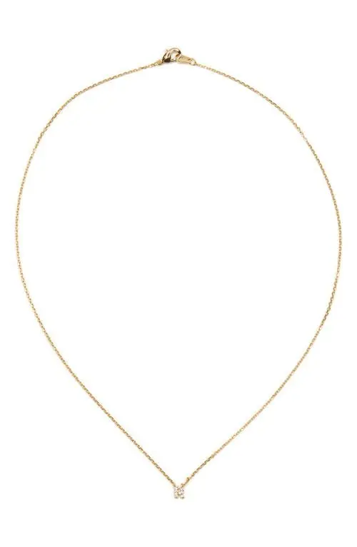 PETIT MOMENTS Initial Pendant Necklace - Gold - R