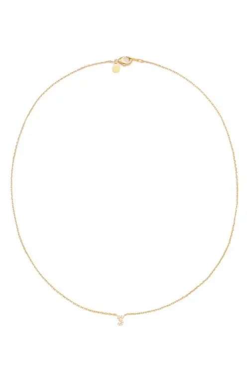PETIT MOMENTS Initial Pendant Necklace - Gold - S