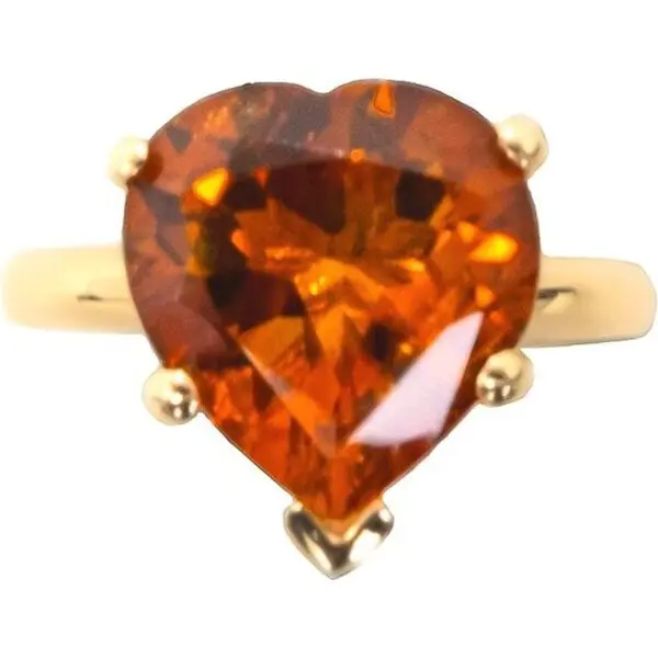 Fry Powers Heart Ring - Orange Citrine