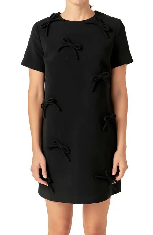 English Factory Bow T-shirt Mini Dress