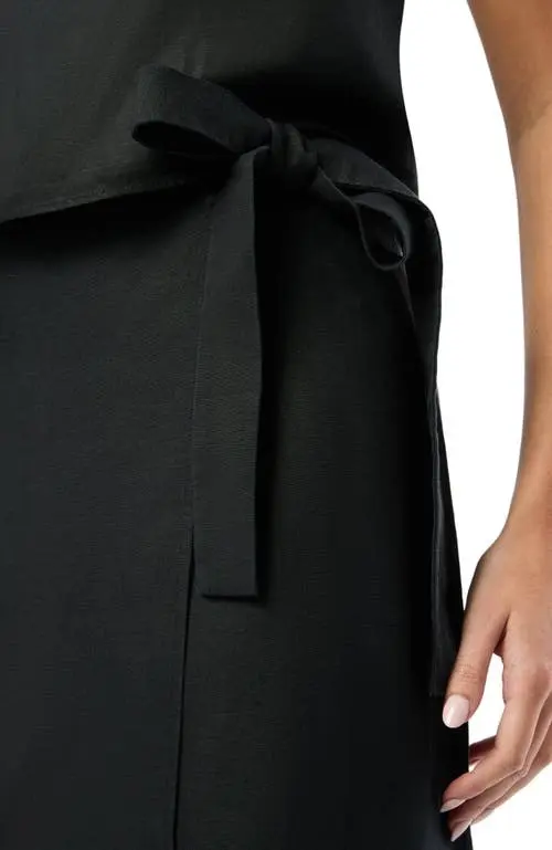Onia Air Linen Maxi Wrap Skirt - Black